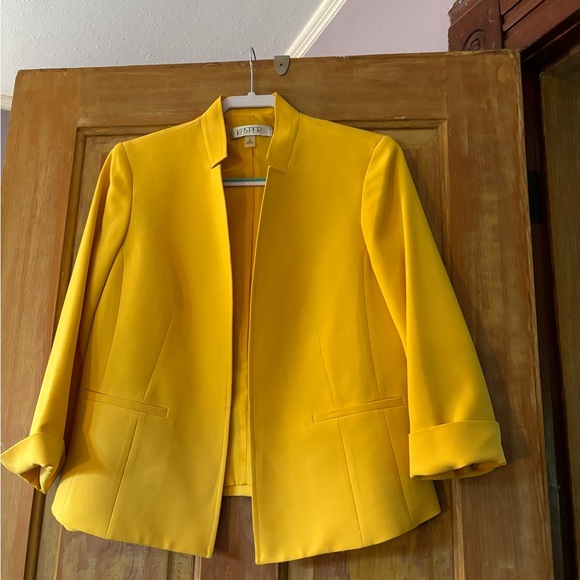 Kasper | Jackets & Coats | Kasper Golden Yellow Tailored Blazer With ...